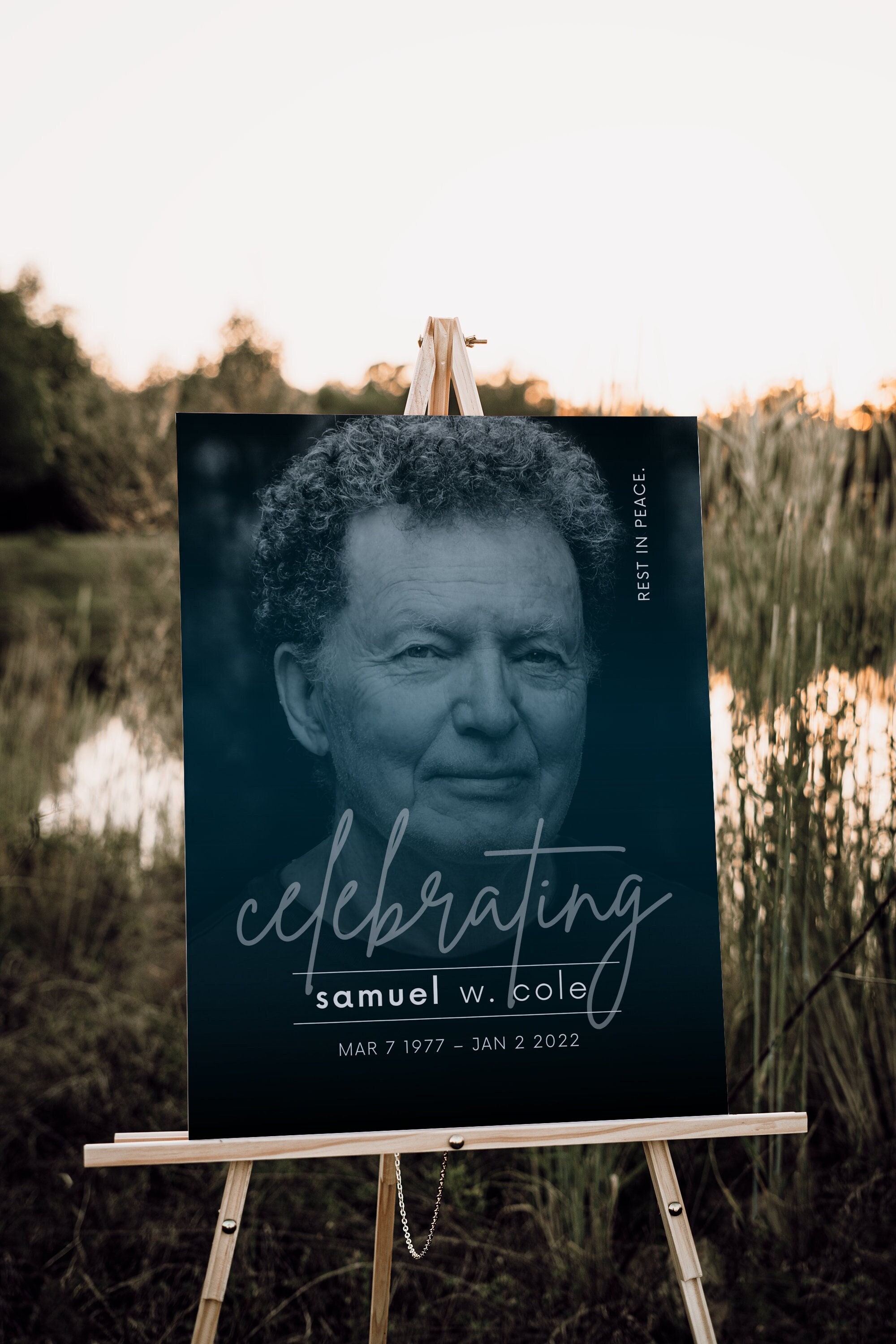 Funeral Welcome Sign Celebration of Life Decoration Large Funeral ...