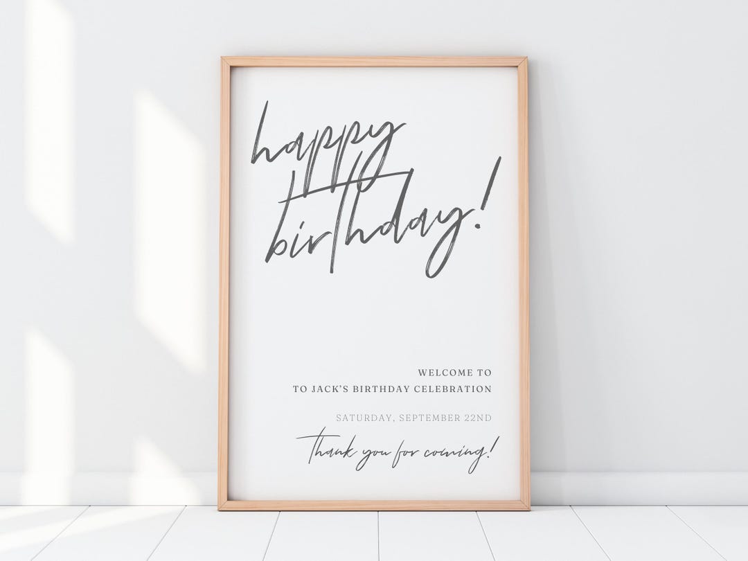 Happy Birthday Welcome Sign | Birthday Decoration | Large Birthday ...