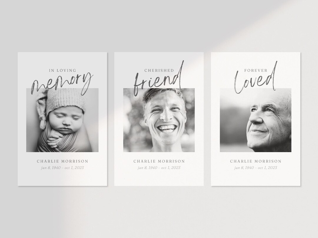 Funeral Signs Bundle Set Templates | Funeral Welcome Sign Trio | Memory ...