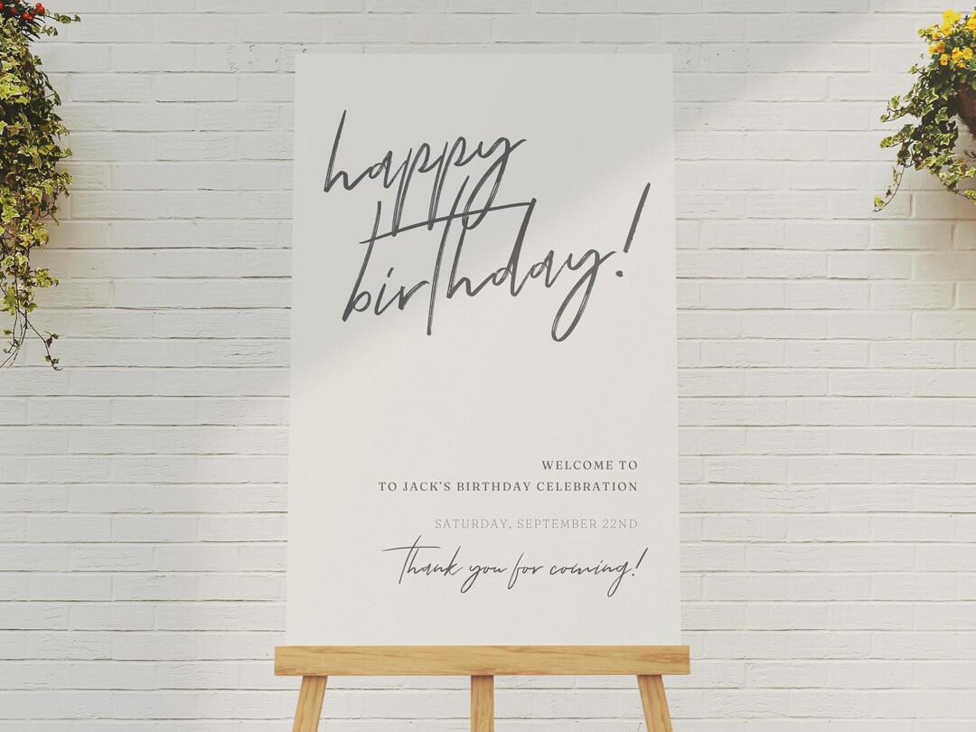 Happy Birthday Welcome Sign | Birthday Decoration | Large Birthday ...