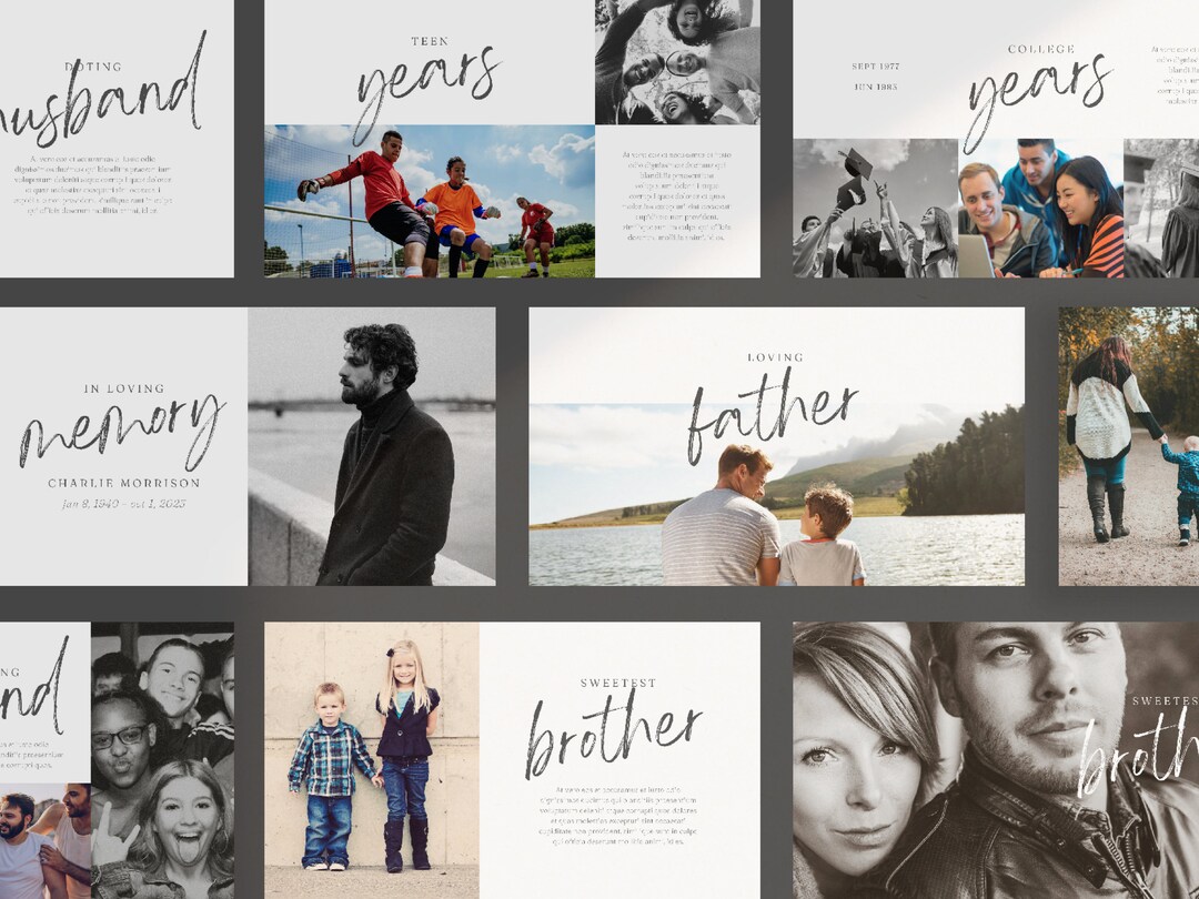 Minimal Funeral Video Presentation Template Memorial Service Slideshow ...