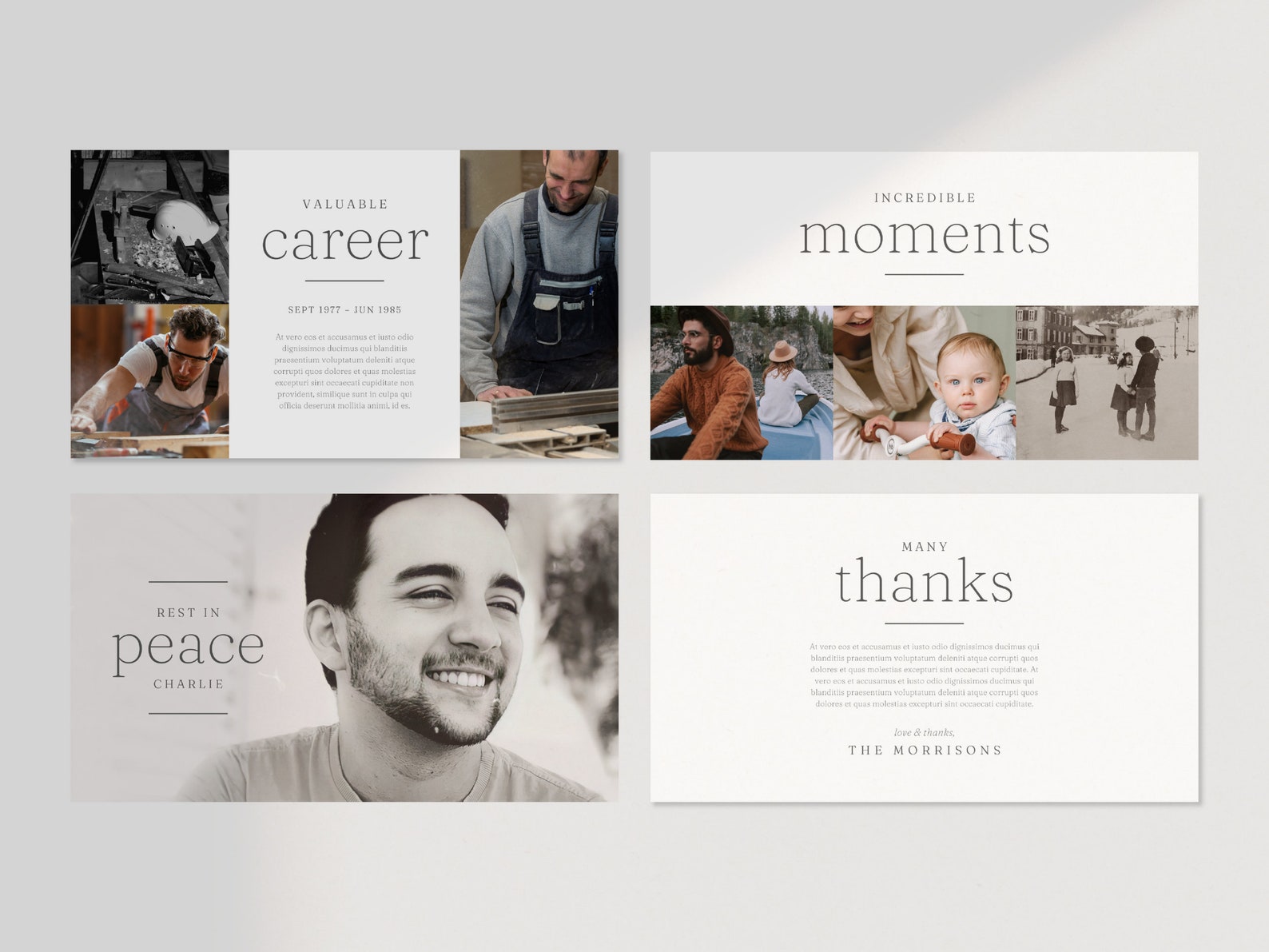 Funeral Slideshow Template: Memorial Service Video, Celebration of Life ...