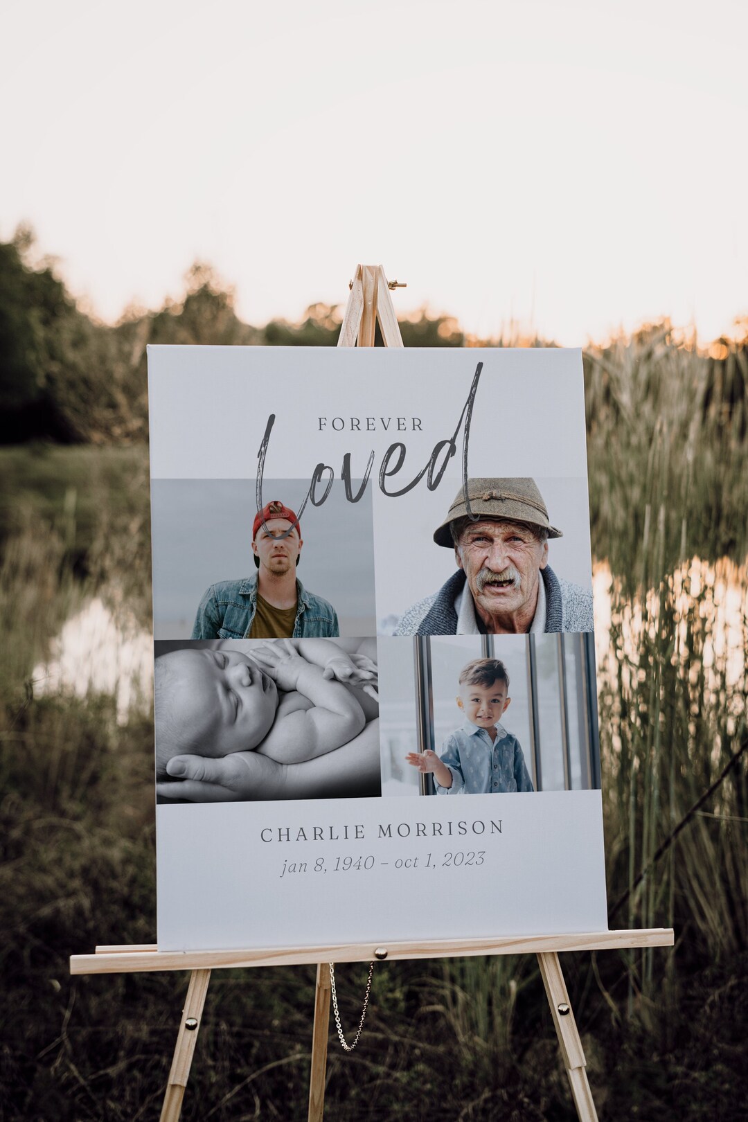 Funeral Poster | Funeral Sign Template | Celebration of Life Sign ...