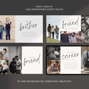 Funeral Slideshow Template: Memorial Service Video for Canva (40 Slides ...