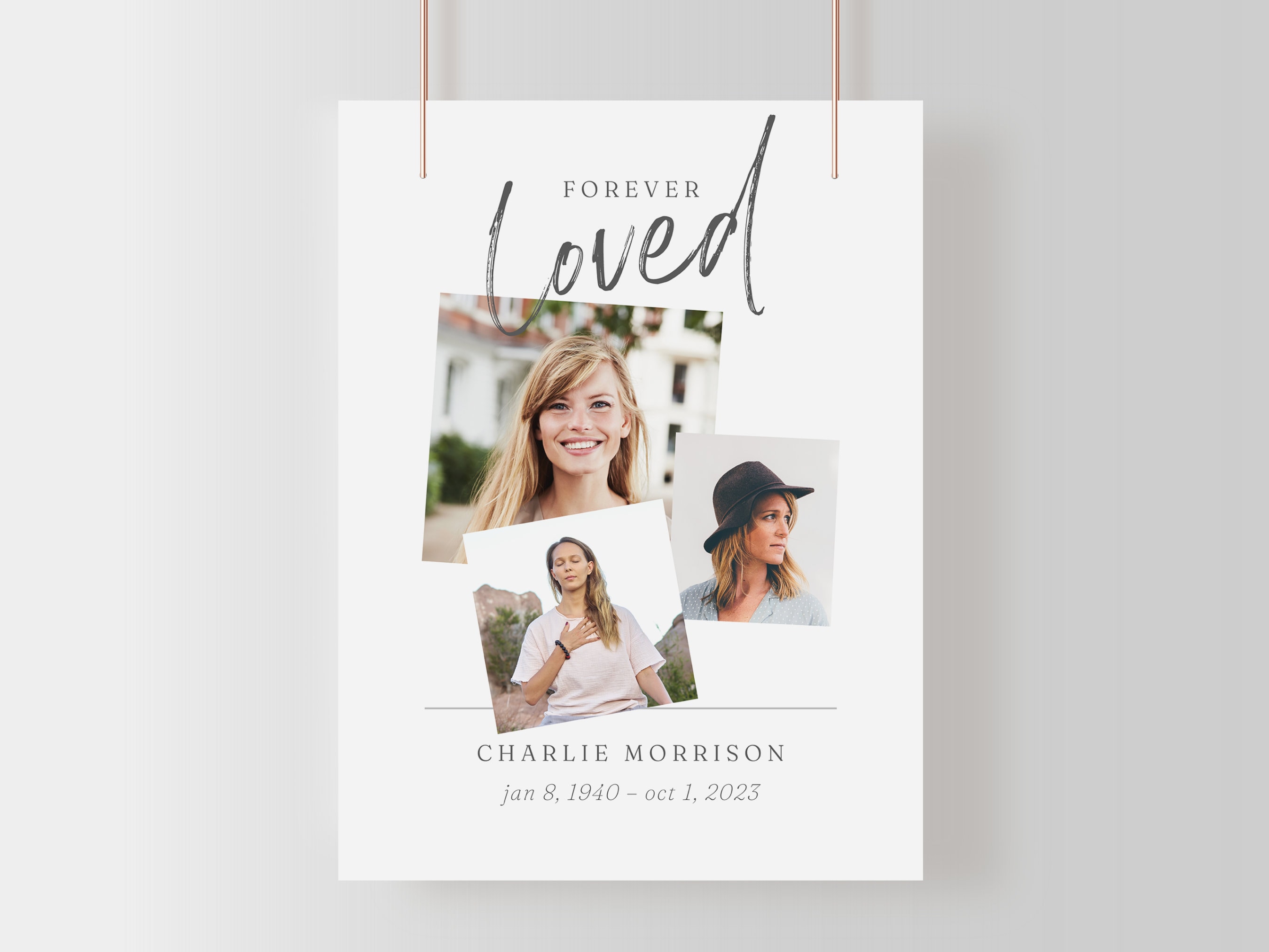 Funeral Welcome Sign Canva Memory Board Template Funeral Poster Board ...