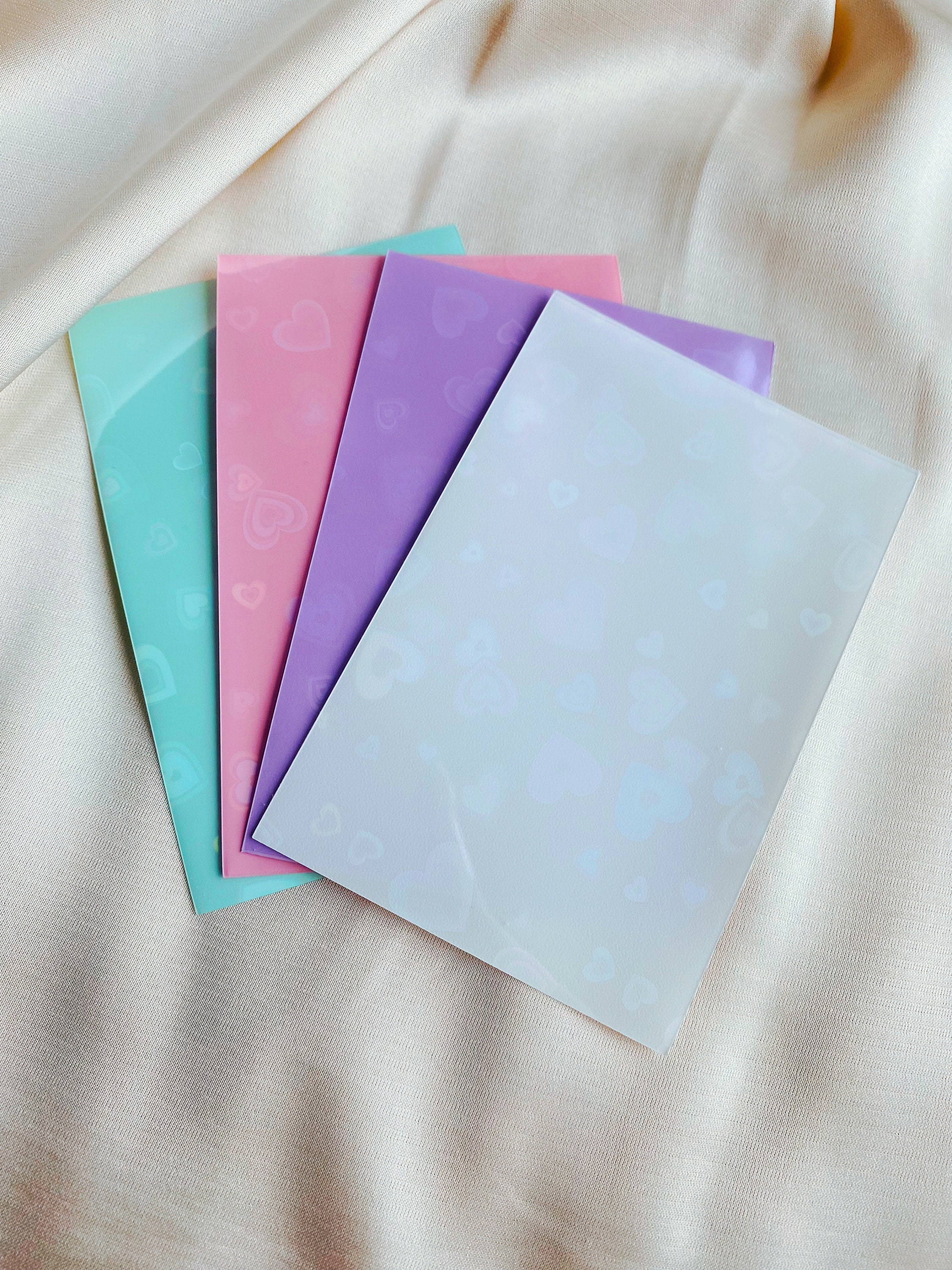 Hearty Holographic Color Card Sleeves, Kpop Photocard Sleeve, Double Pc ...