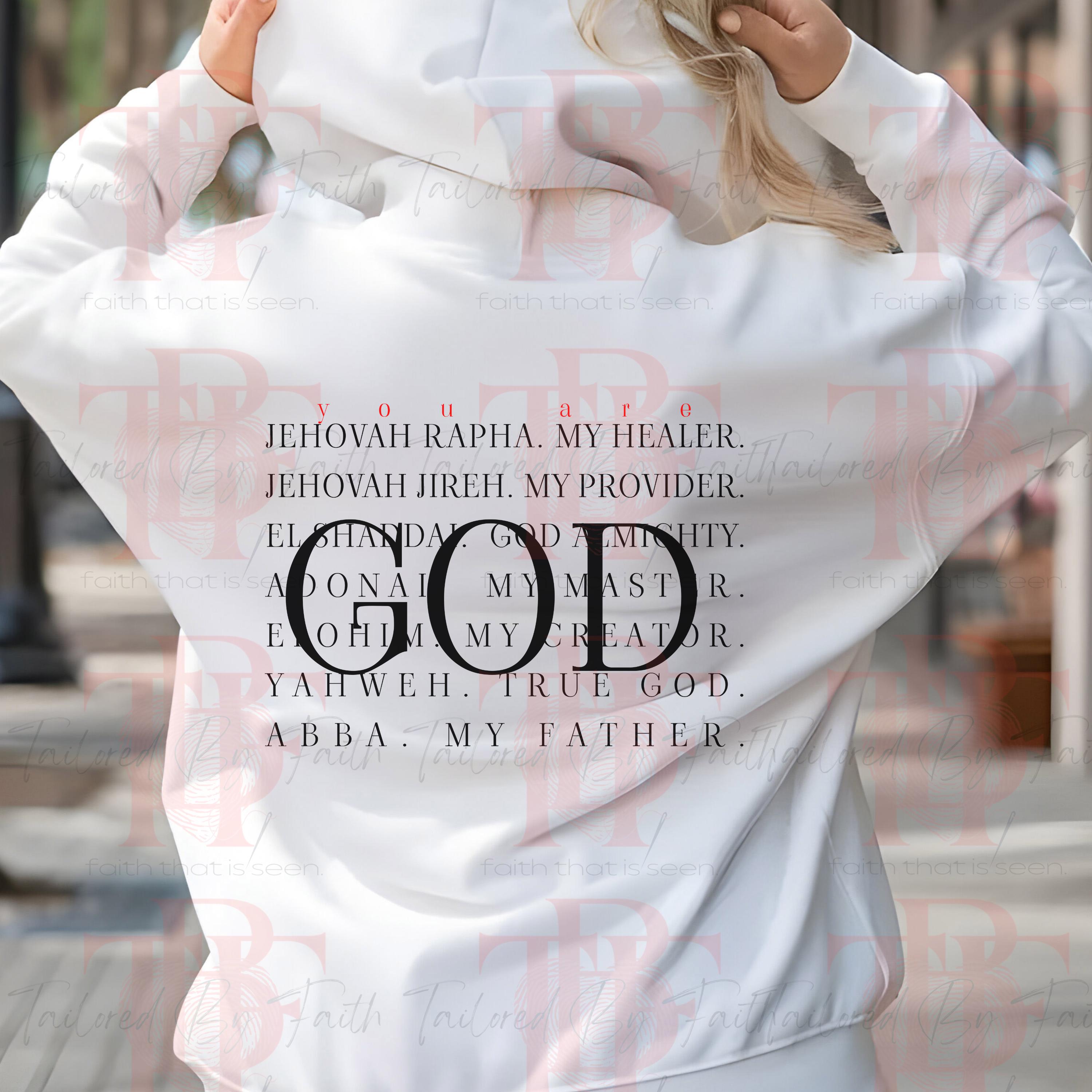 Names of God Christian PNG Bundle | Bible Verse Word Art for T-shirts ...