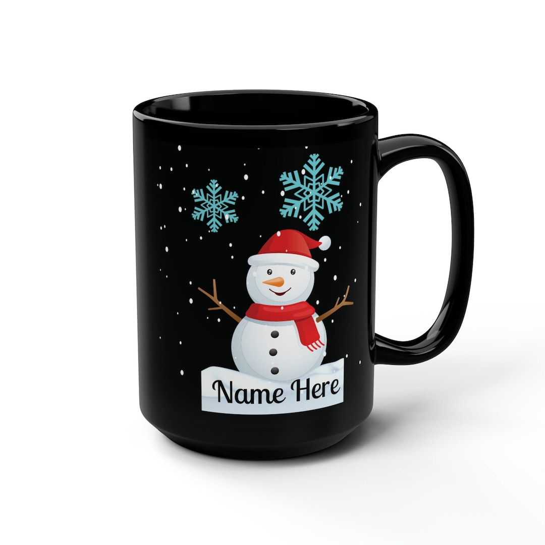 Personalized Snowman Christmas Mug Festive Holiday Cup Perfectly Gifted ...