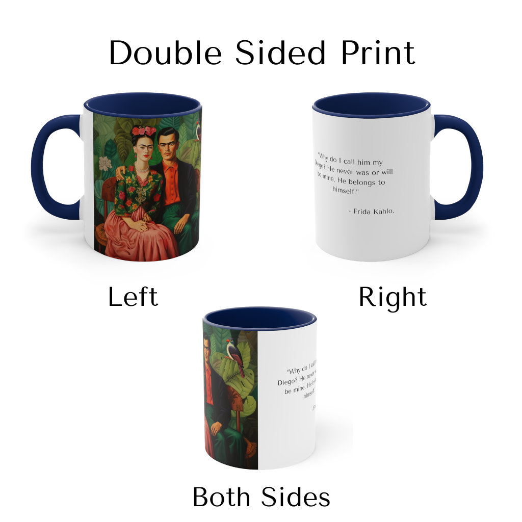 Frida Kahlo Diego Rivera 1931 Mug Colorful Artistic Coffee Cup Vibrant ...