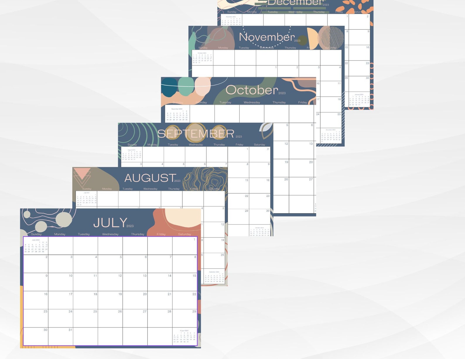 2023/24 Printable & Editable Calendar - Etsy