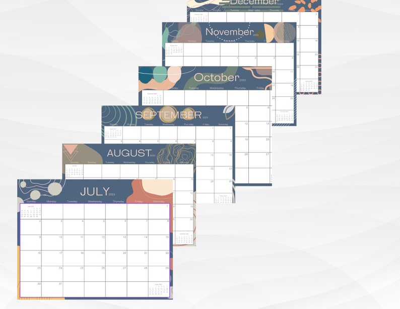 2023/24 Printable & Editable Calendar - Etsy