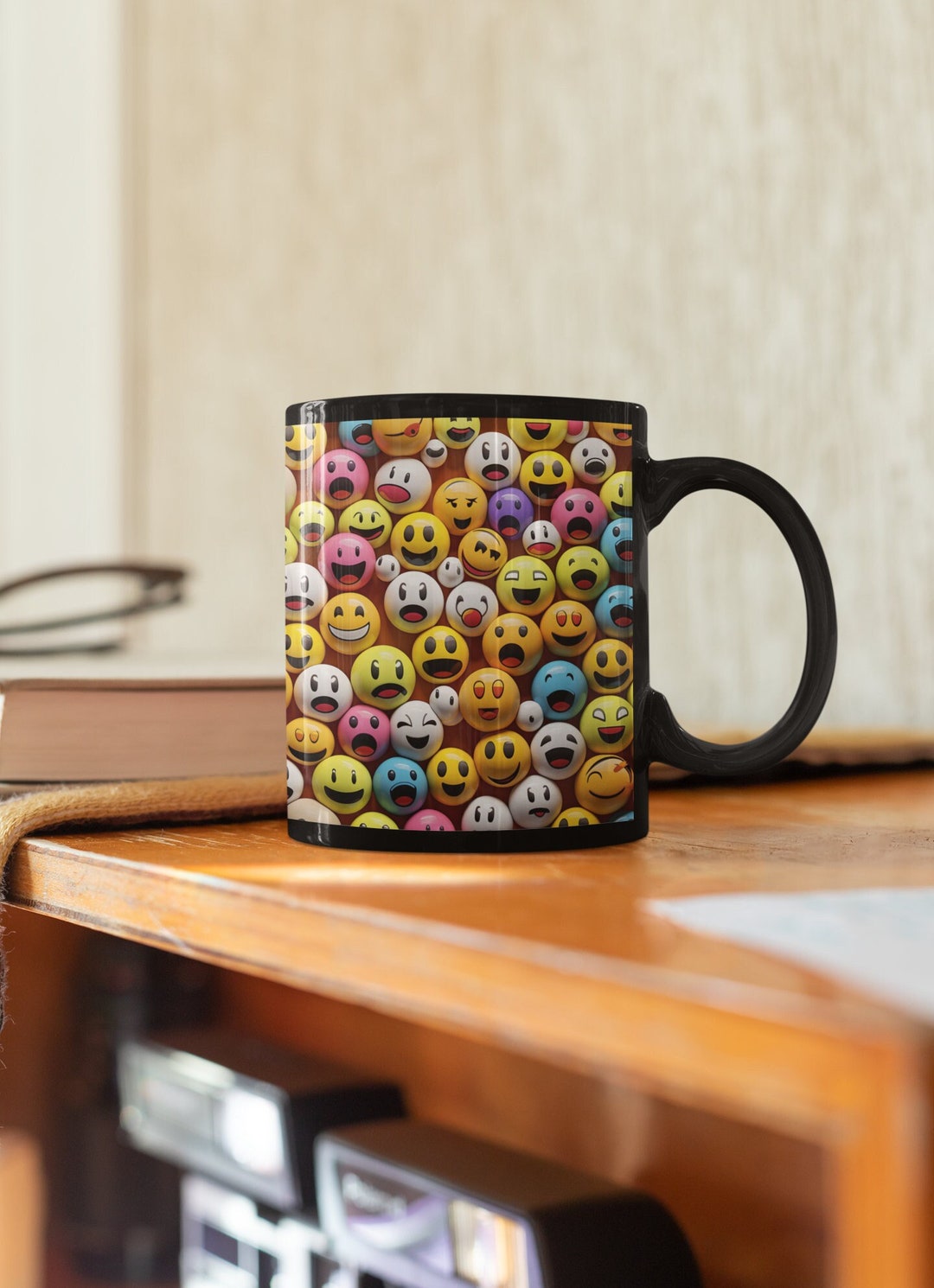 Emoji Mug Gift for the Emoji Lover Mug Start Day off With a Smile Funny ...