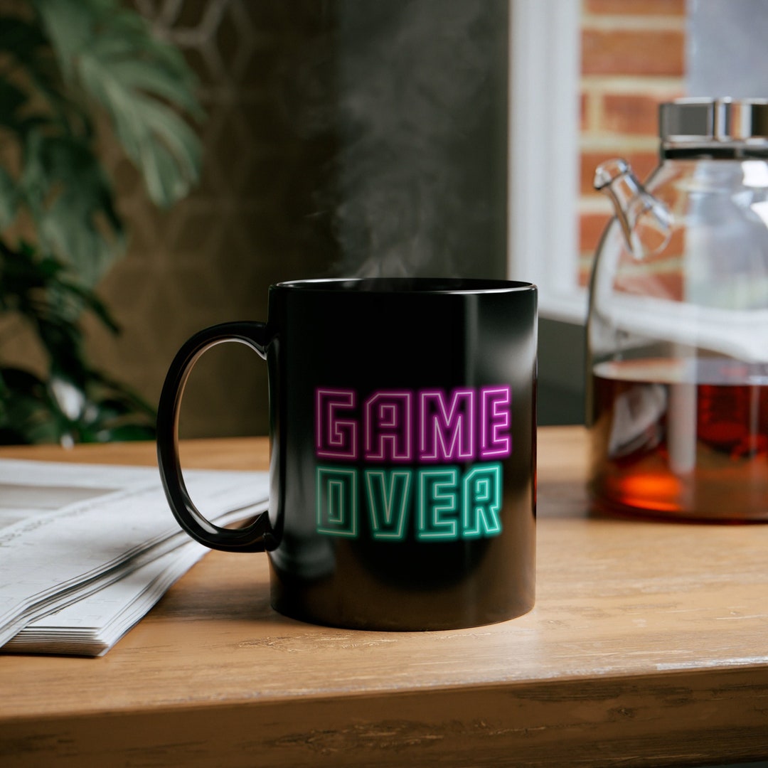 Vintage Gamer Mug Game Over Mug Gift for Gamer Retro Video Game Coffee ...