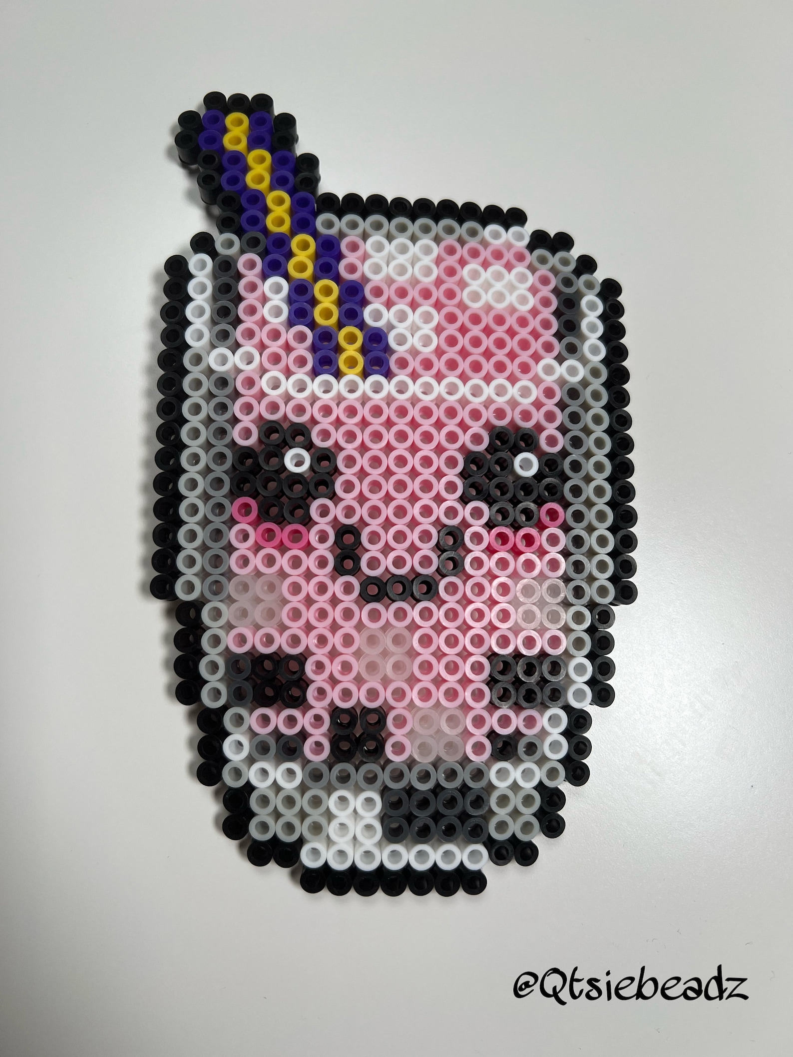 Cute Boba Milk Tea Drinks (w/ Black & Clear Bobas) Kandi Perler Beads ...