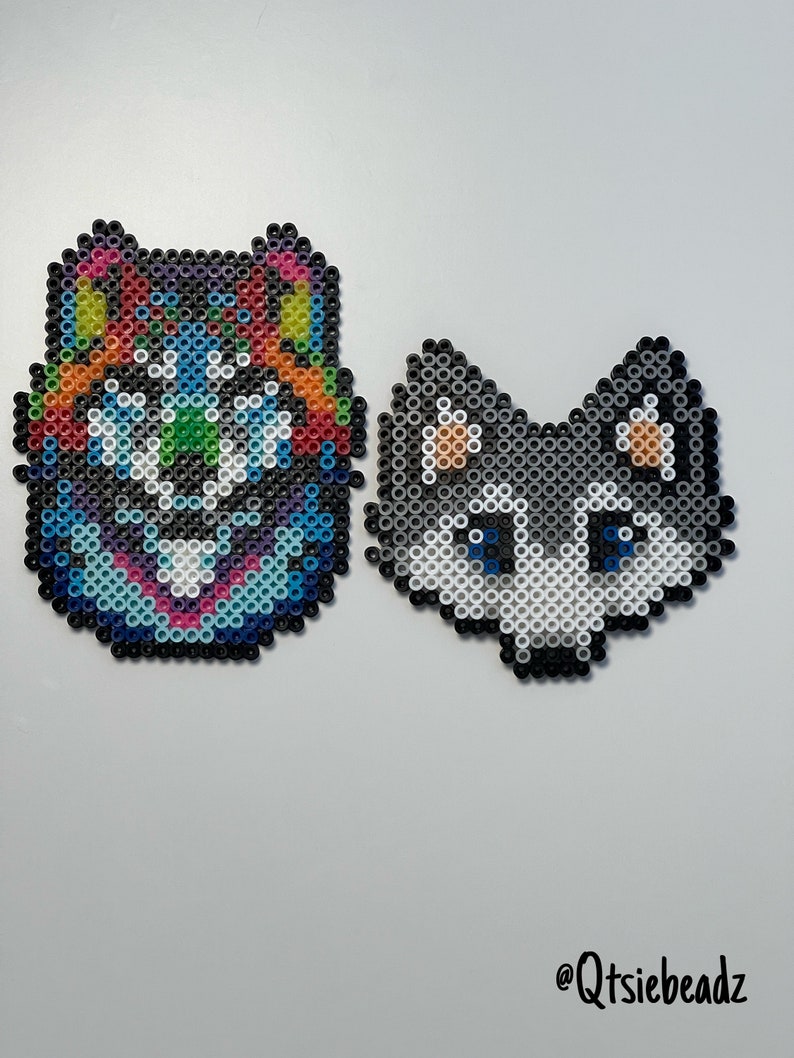 Wolf|galaxy Wolf Perler Beads for Raves, Music Festivals - Etsy