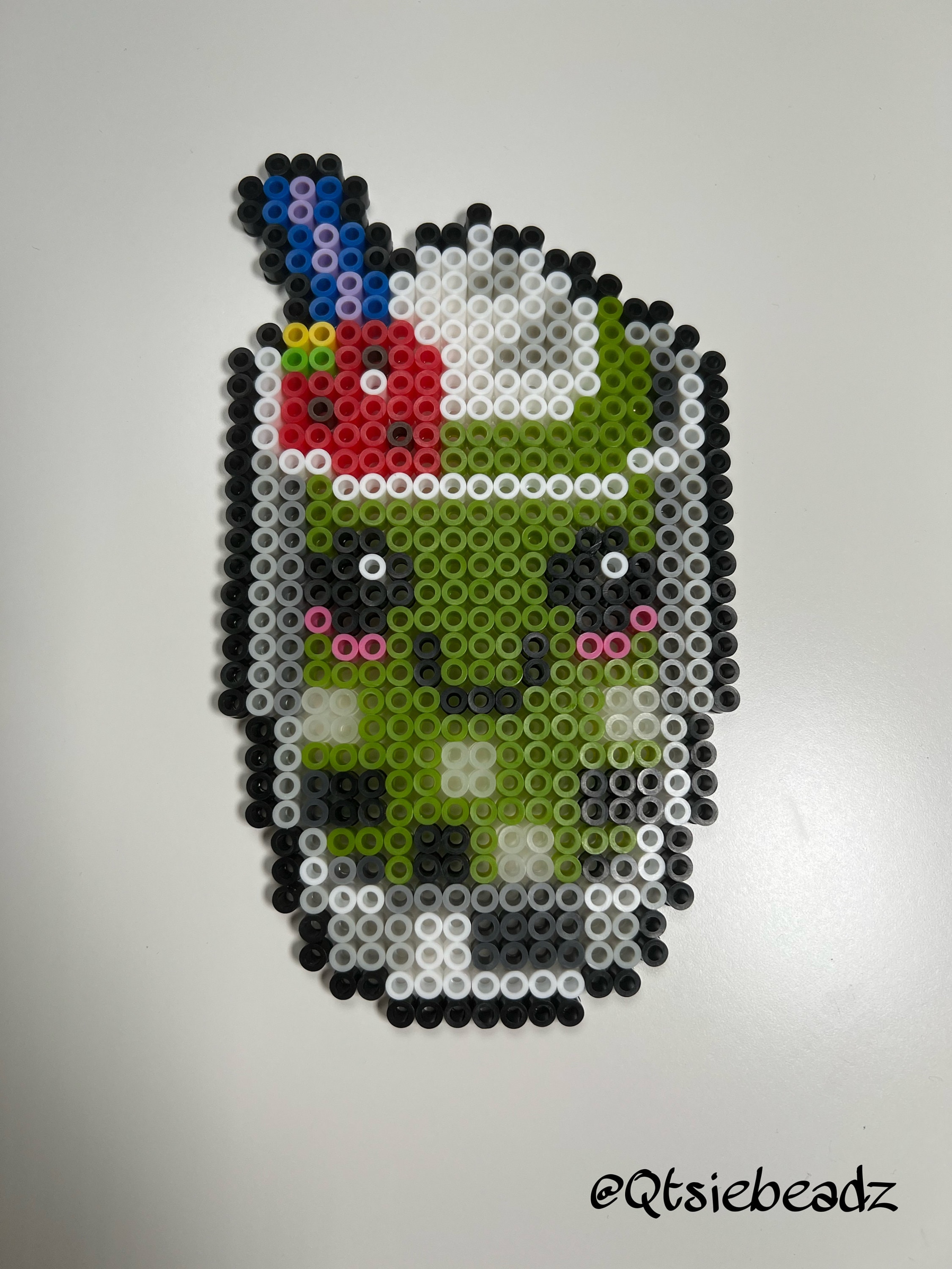 Cute Boba Milk Tea Smoothie (w/black and Clear Bobas) Kandi Perler ...