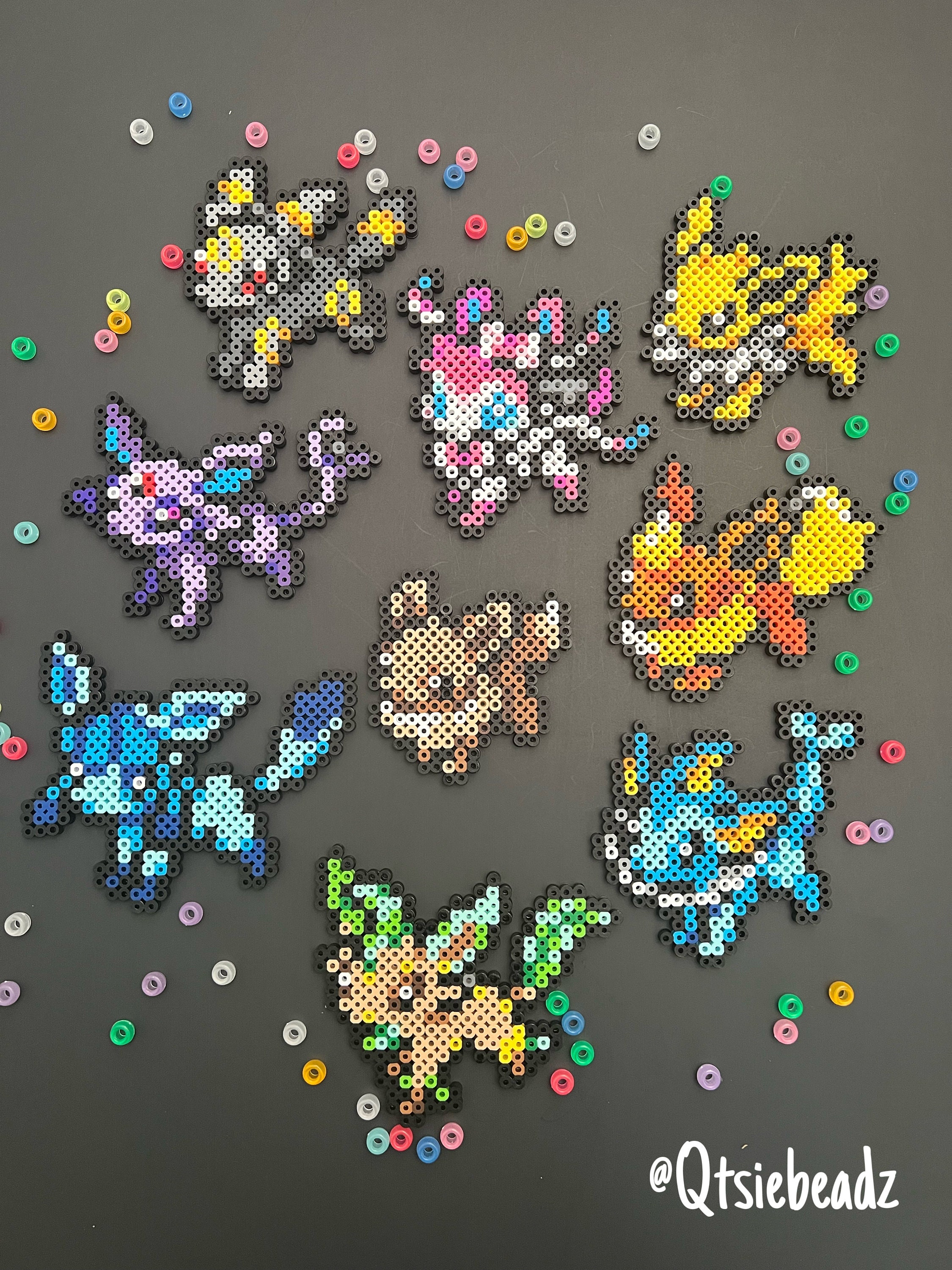Eeveelution Characters Inspired Perler Beads for Raves, Music Festivals ...
