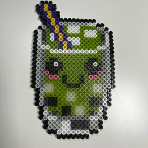 Cute Boba Milk Tea Drinks (w/ Black & Clear Bobas) Kandi Perler Beads ...