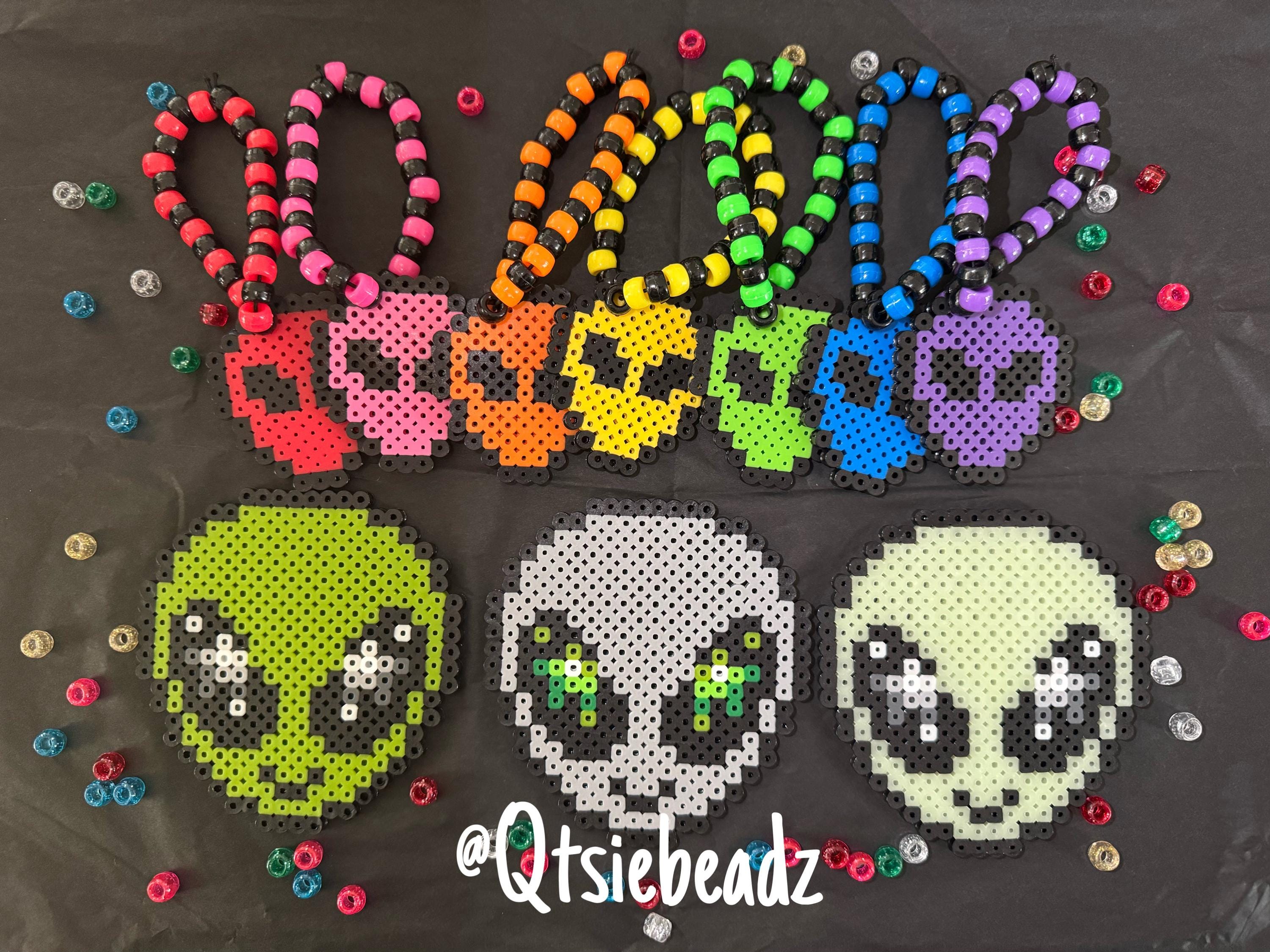 Alien Inspired Kandi Perler for Raves, Music Festivals - Etsy