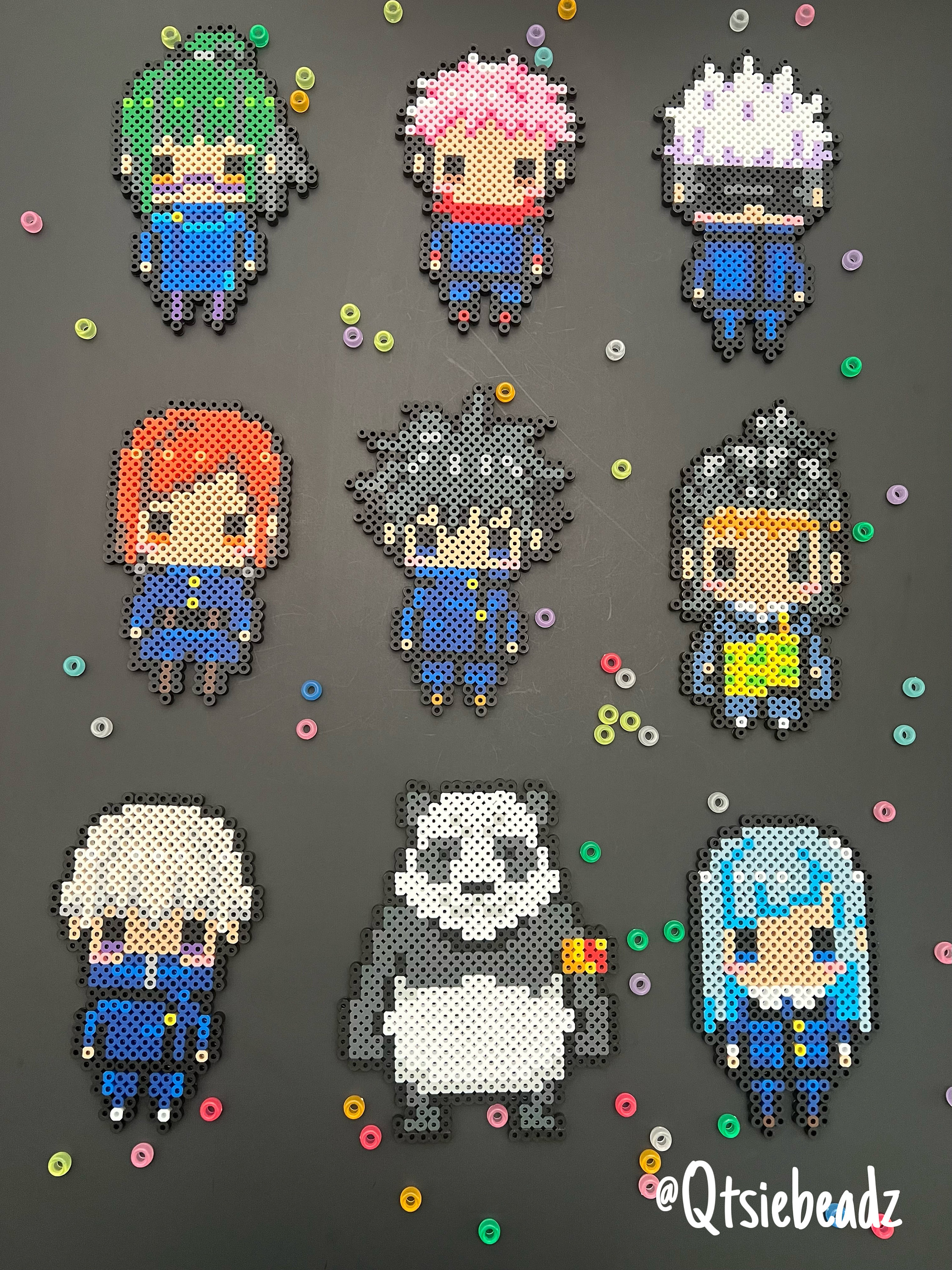 Anime Inspired Characters (goji | Nobara | Yuji) Perler Beads for Raves ...