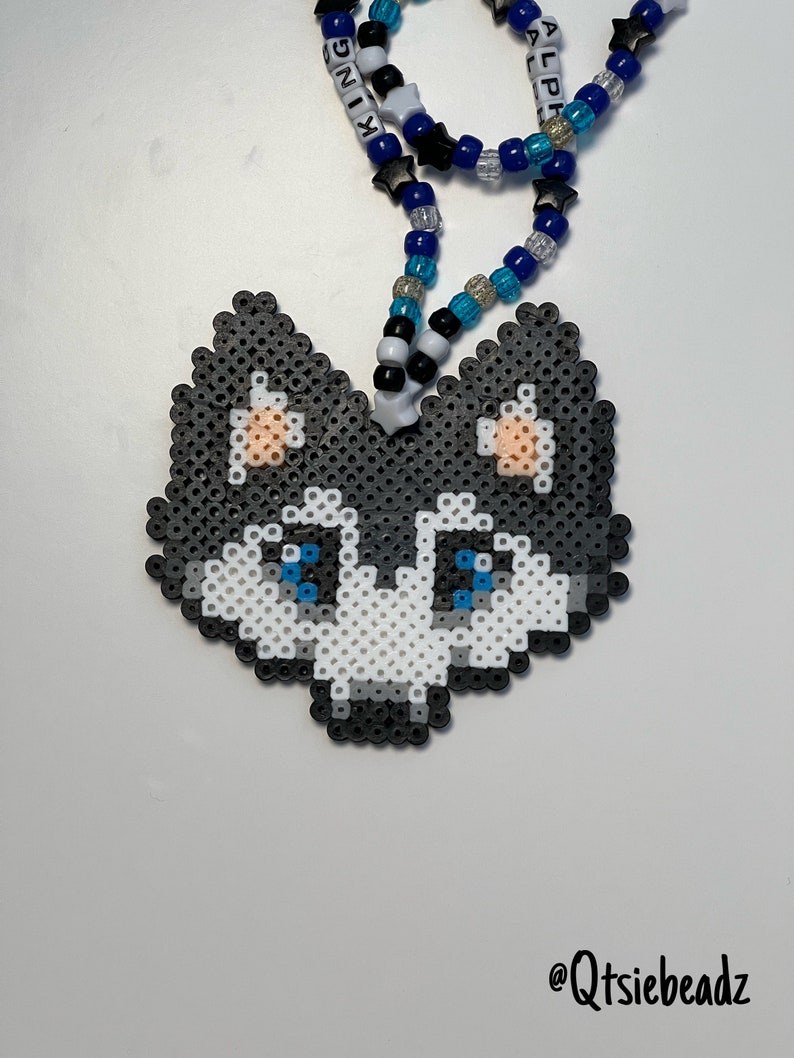Wolf|galaxy Wolf Perler Beads for Raves, Music Festivals - Etsy