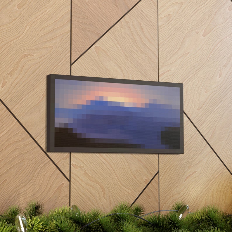 Minecraft Sunset Painting - Etsy