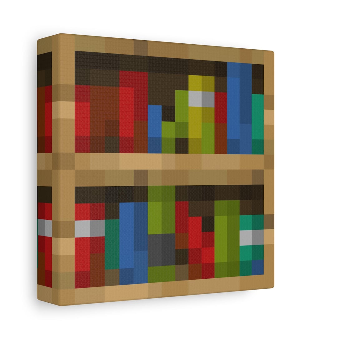Minecraft Bookshelf Block Painting - Etsy