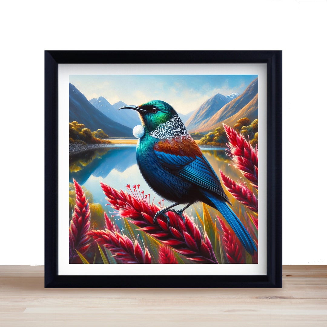 Tui Painting Tui Print New Zealand Print South Island - Etsy
