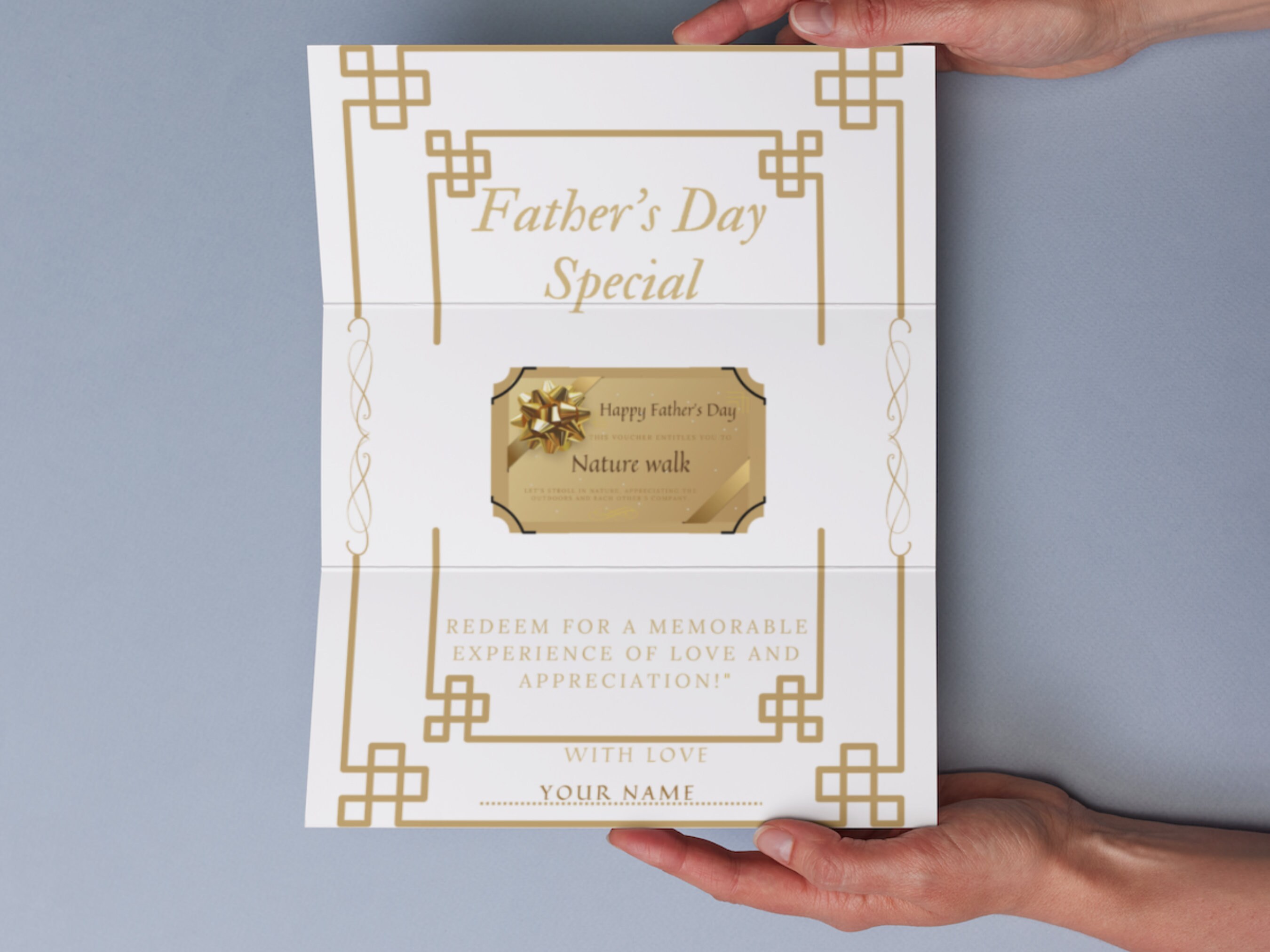 Father's Day Printable Vouchers and Card Holder Bundle Instant Download ...