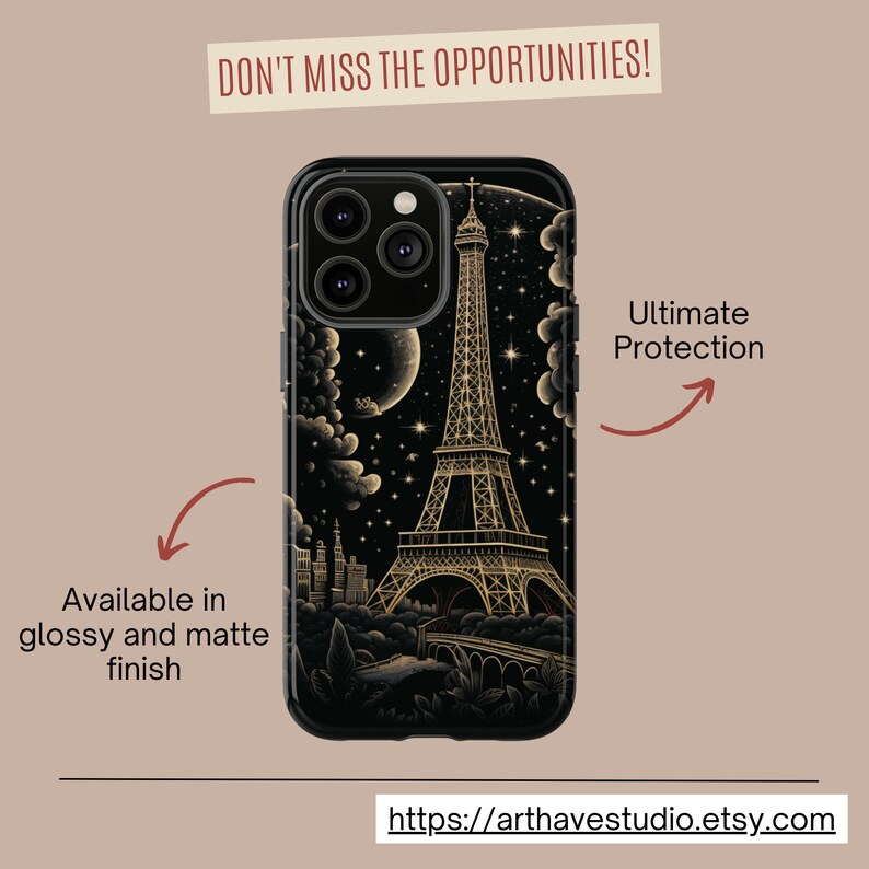 Dark Academia Eiffel Tower iPhone 15 Pro Max Case, Cool Samsung S20 FE ...