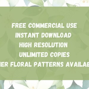 Jasmine Digital Paper, Watercolour Floral Seamless Pattern, Printable ...