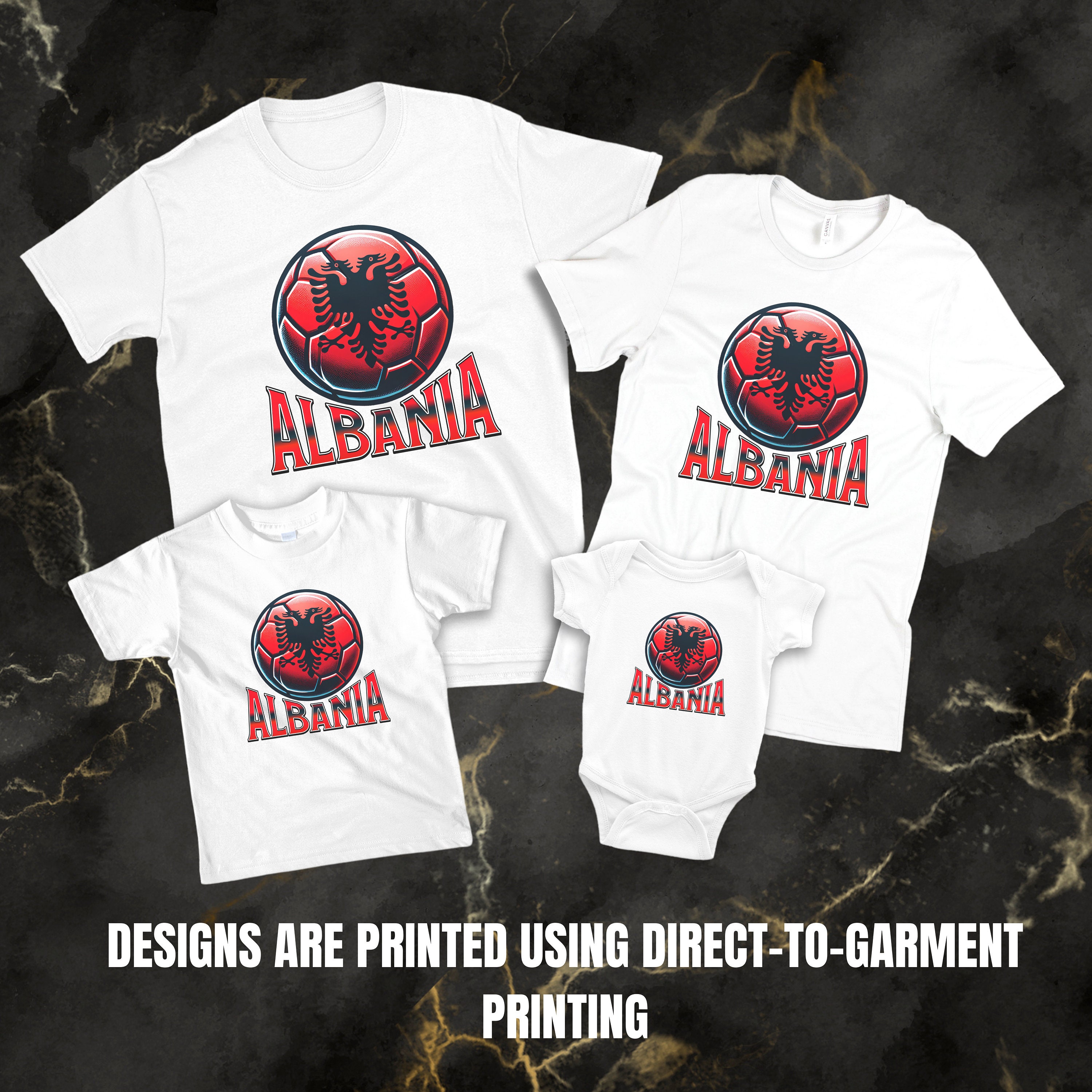 Custom Name Albania Soccer T-shirt, Red and Black Flag Tee, Albanian ...