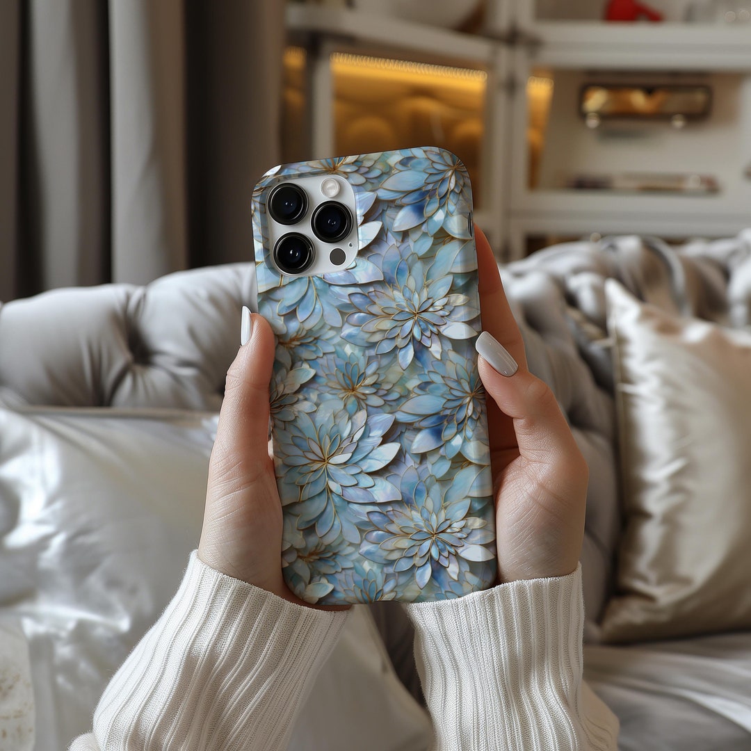 Iridescent Stained Glass Floral Mosaic Design Tough Case for iPhone 16/ ...