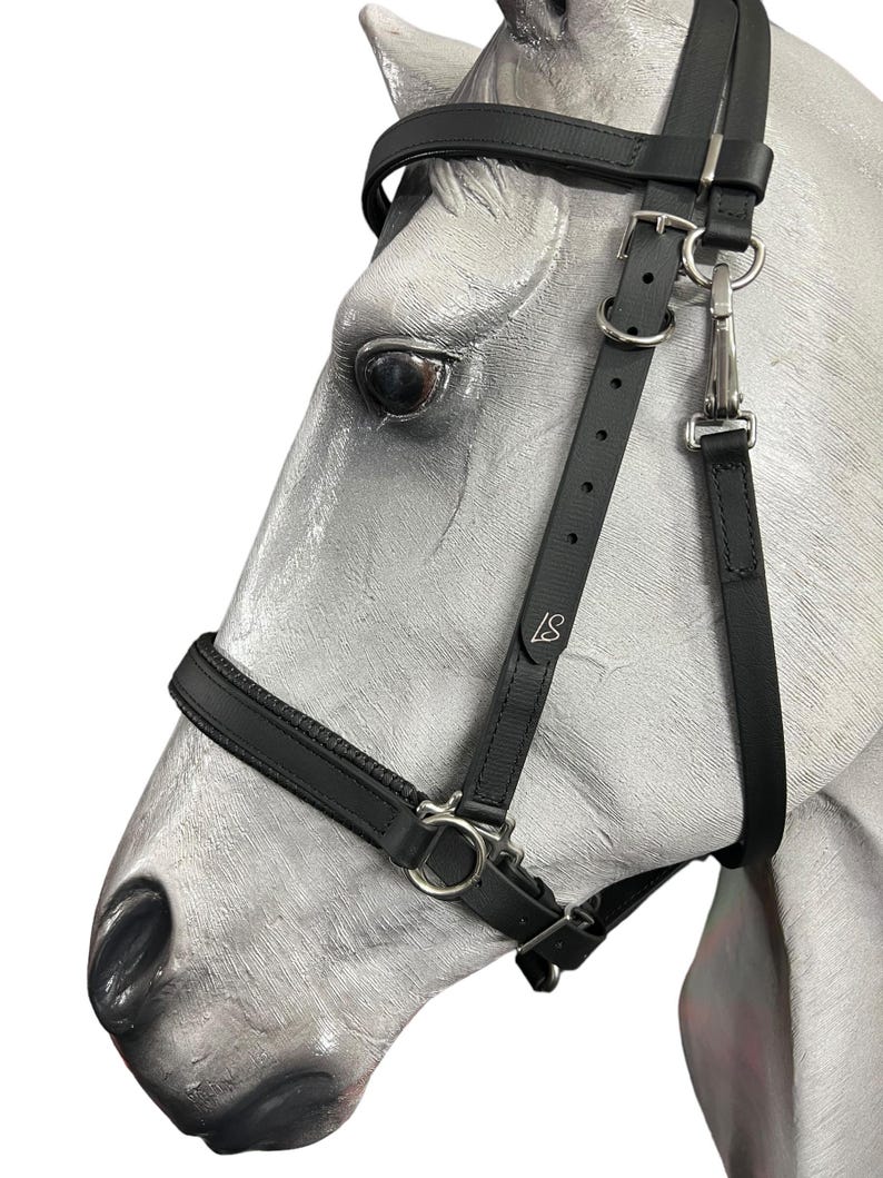 Side Pull Bitless Bridle Black Etsy