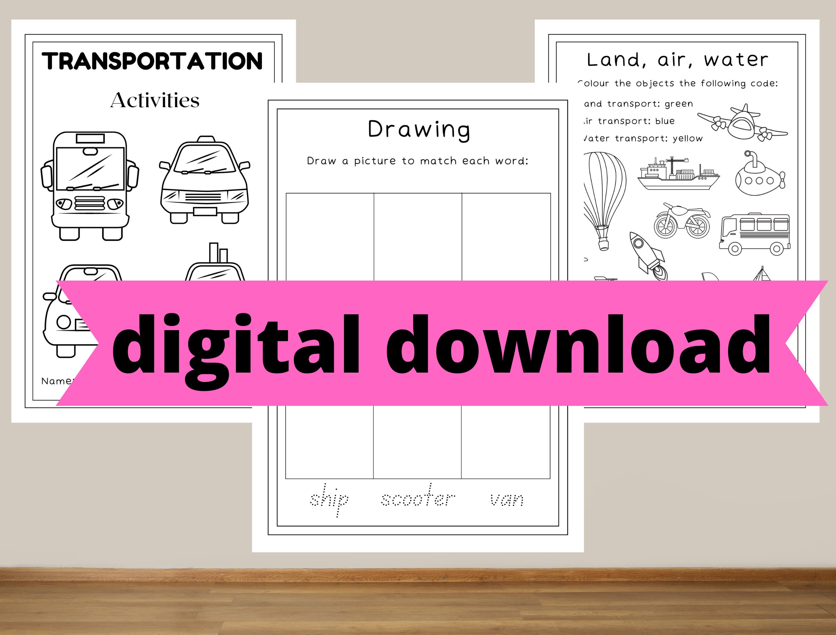 Transportation Coloring Pages, Kids Coloring Pages, Printable for Kids ...
