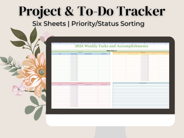 Project Tracker Project Management Template Google Sheets Excel ...