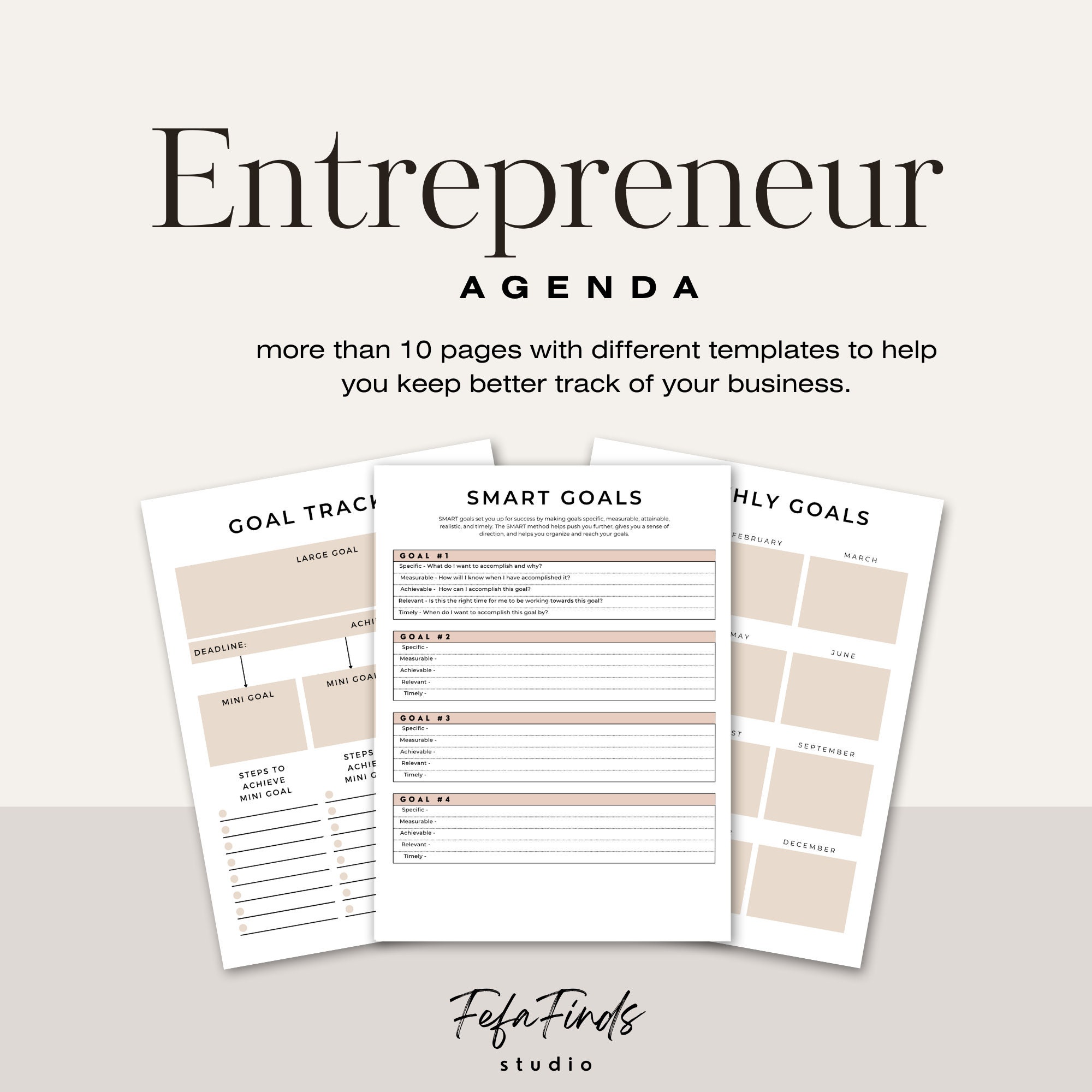 Entrepreneur Planner Printable Printable Entrepreneur Agenda ...
