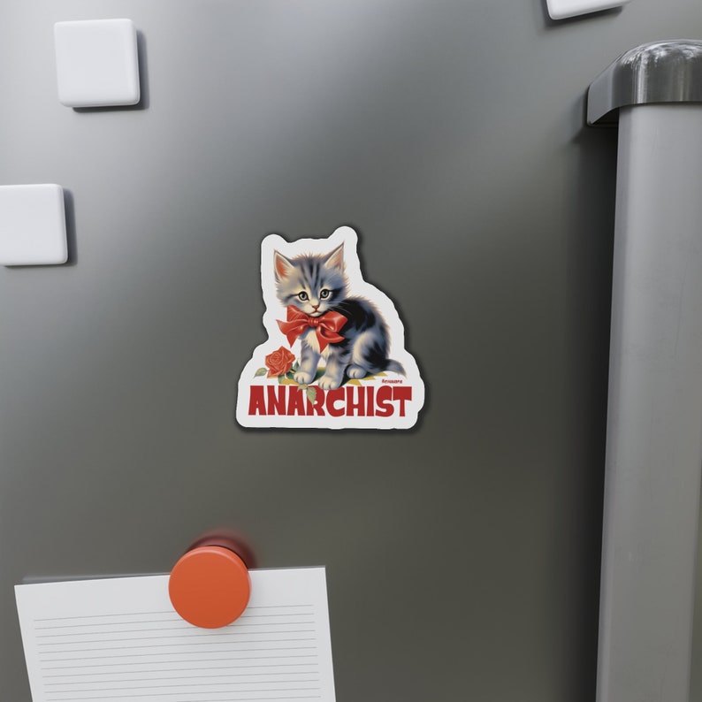 Anarchy Kitty Die-cut Magnet, Anarchy Kitten, Cat, Humorous, Funny ...