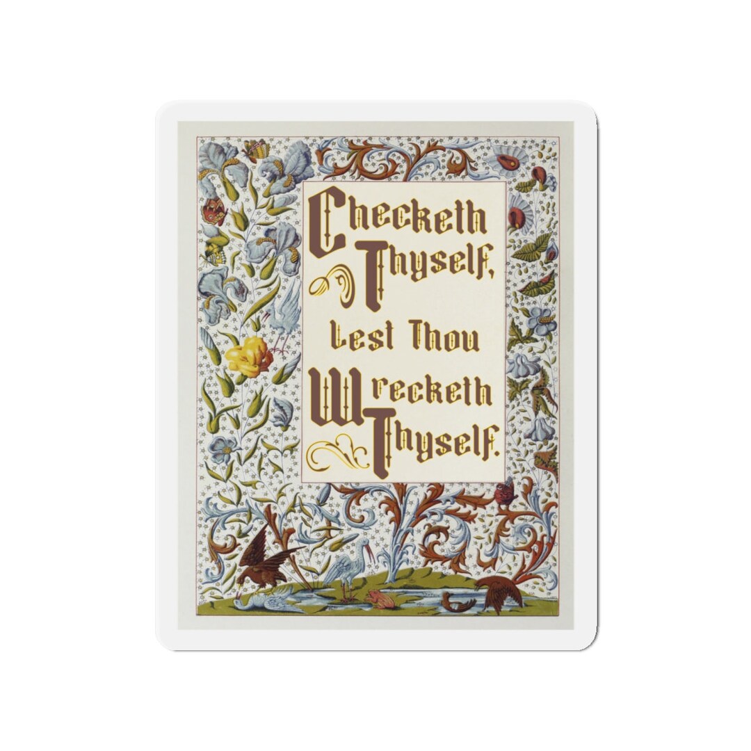 Check Yourself Before You Wreck Yourself Die-cut Magnet, Illuminated ...