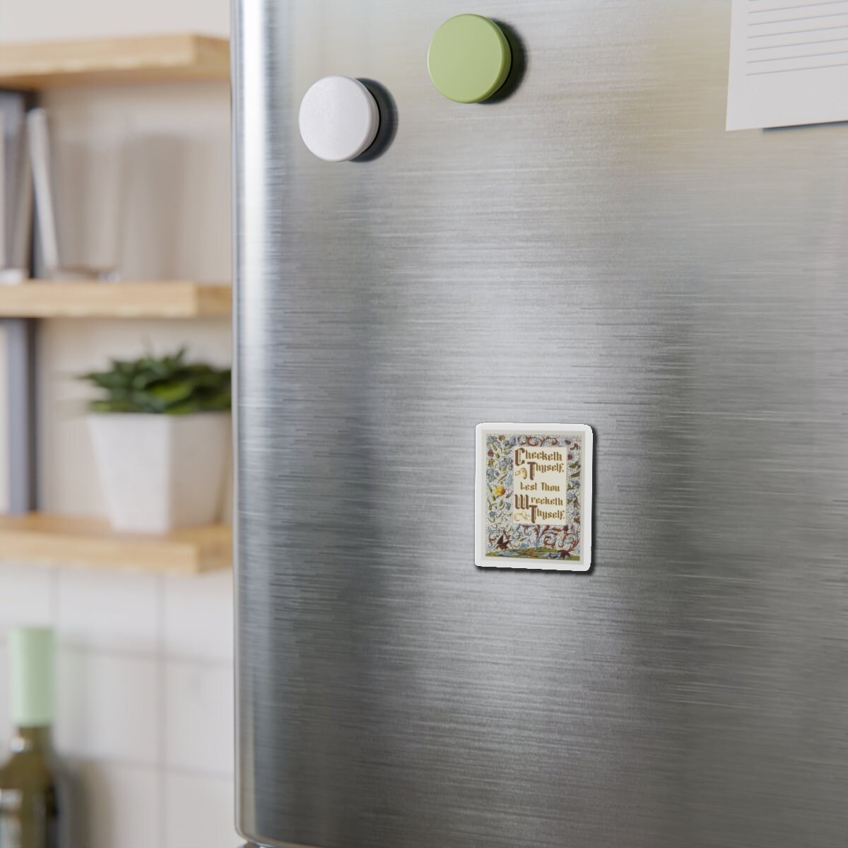 Check Yourself Before You Wreck Yourself Die-cut Magnet, Illuminated ...