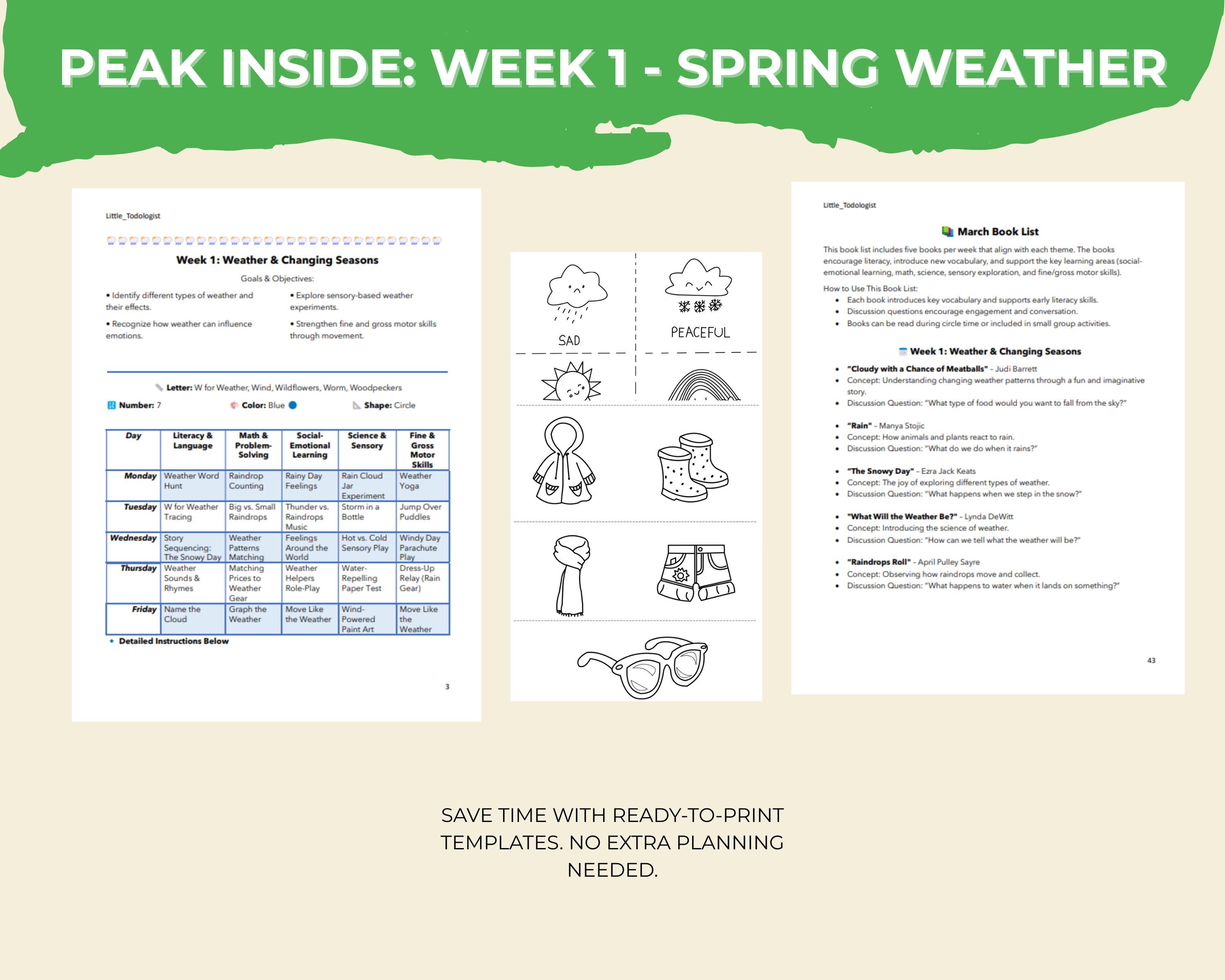Preschool Curriculum, Full Month of Daily Lessons, Printable No Prep ...