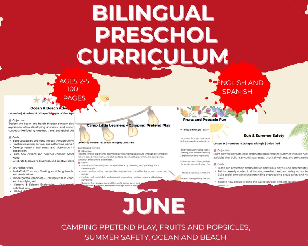 June Preschool Curriculum, Camping, Fruits, Summer Safety, Ocean ...