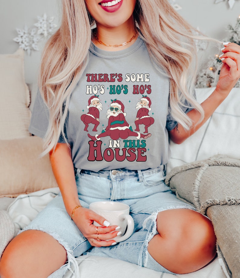 Santas Favorite Ho Ho Ho Ho Shirt Theres Some Hos In This Etsy Uk