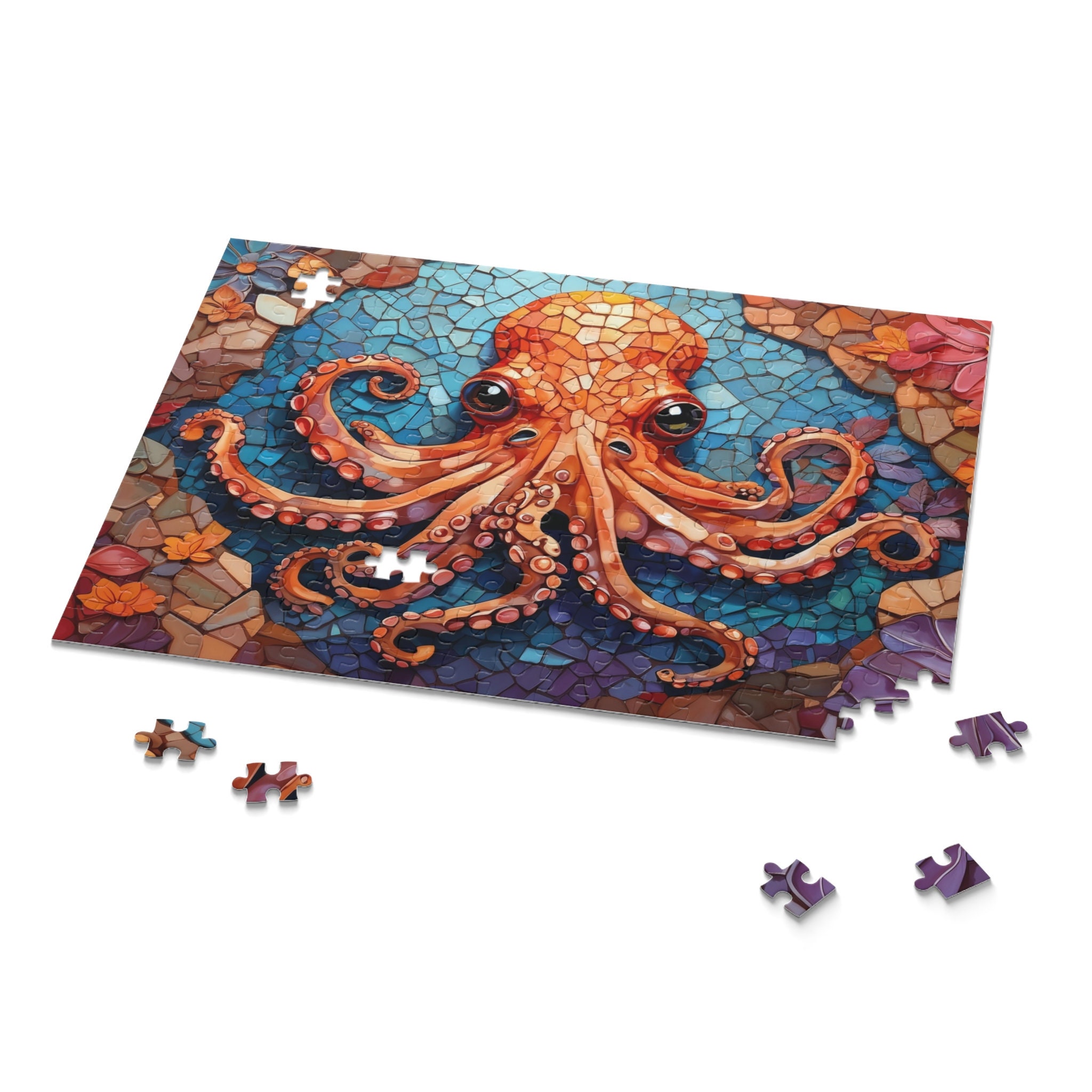 Puzzle With Octopus Design: Unique Fun for Families and Adults. - Etsy