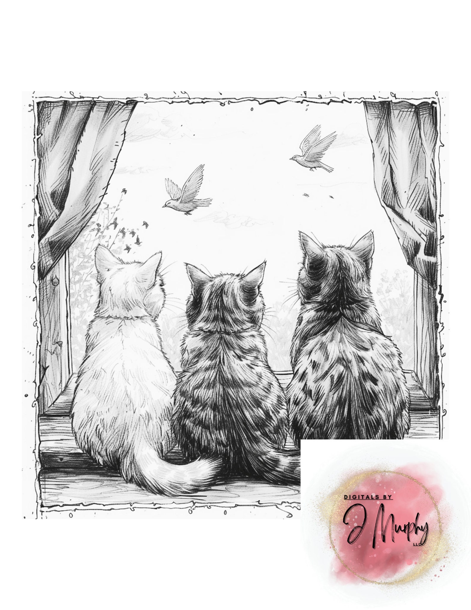 Purr-fect Patterns: Cat Coloring Canvas, Coloring Book - Etsy
