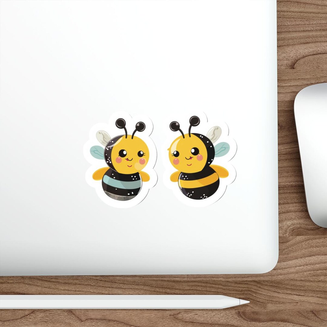Bumblebee Duo Die-cut Stickers | Matte Vinyl Bee Decals - Etsy