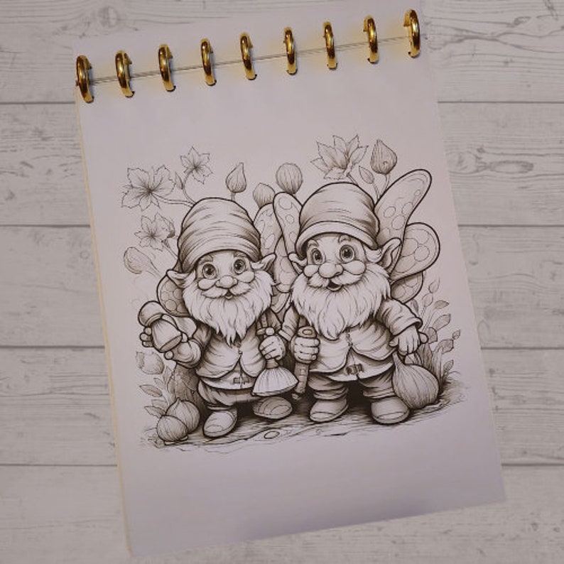 Gnome Life Coloring Book - Etsy