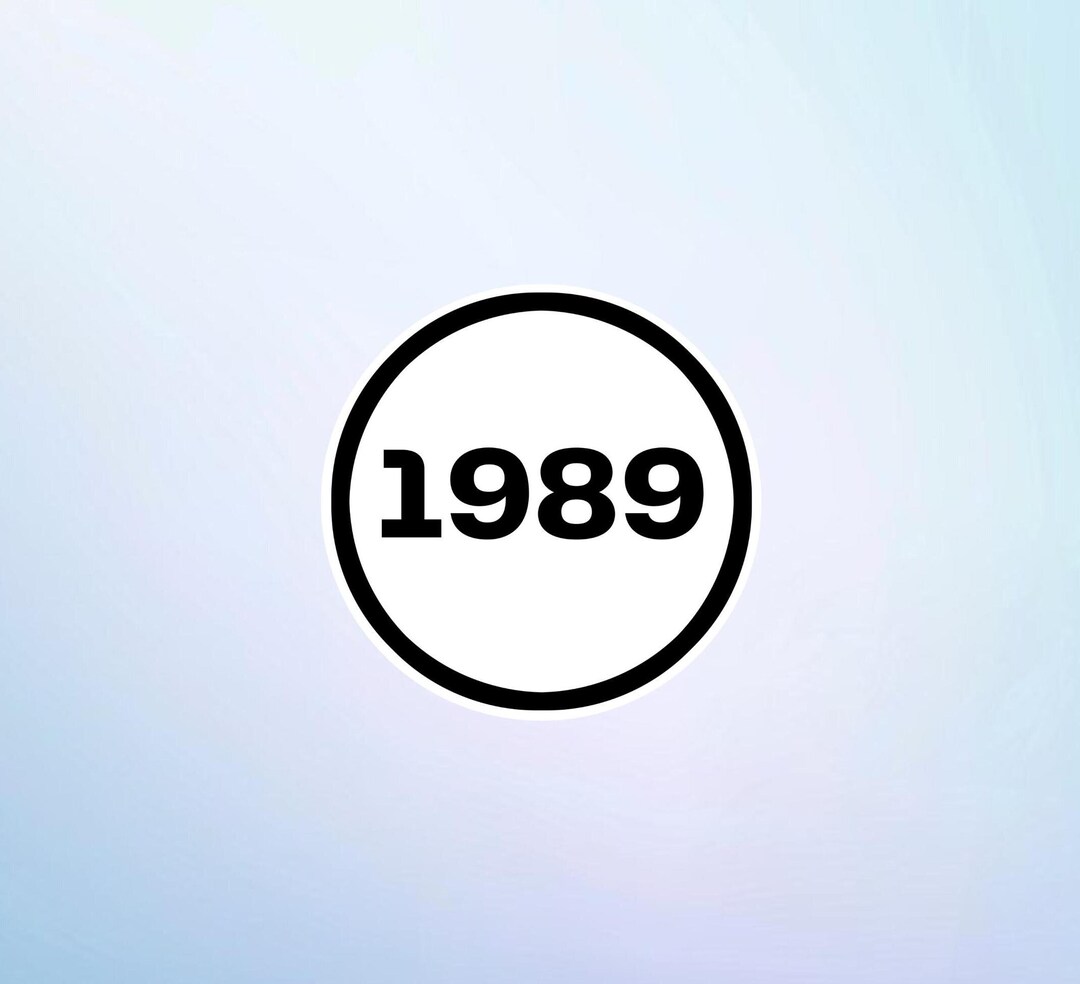 1989-- Sticker // 13 // Birthday Year // Tay // Eras Tour // Rep TV - Etsy