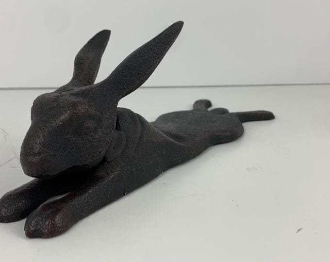 Antique Vintage Style Cast Iron Rabbit Door Stop Rabbit Bookend Rabbit ...