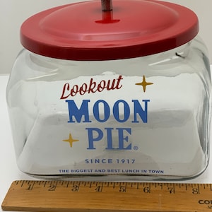 Moon Pie Counter Jar With Lid Country Store Display Cookie Jar Candy ...